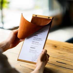 Wine List Menu Holder With Logo, Drink Menu Board, Menu Clipboard ...