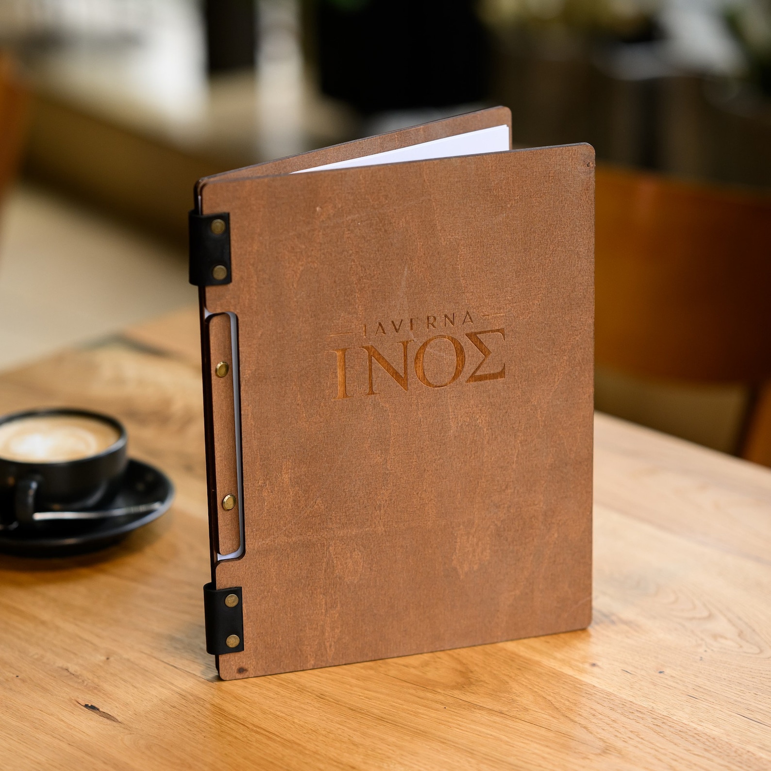 Restaurant Menu With Logo Embossing, Menu Cover, Menu Holders, Rustic ...