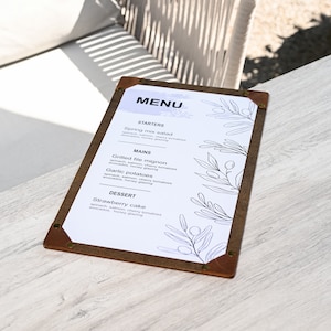 Customizable Plywood Menu Board With Corner Mountings - Etsy