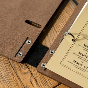 Menu Folio With Ring Binder, Menu Holder With Logo, Menu Folder for ...