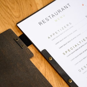 Menu Board With Logo Engraving, Menu Holder, Restaurant Menu Cover ...