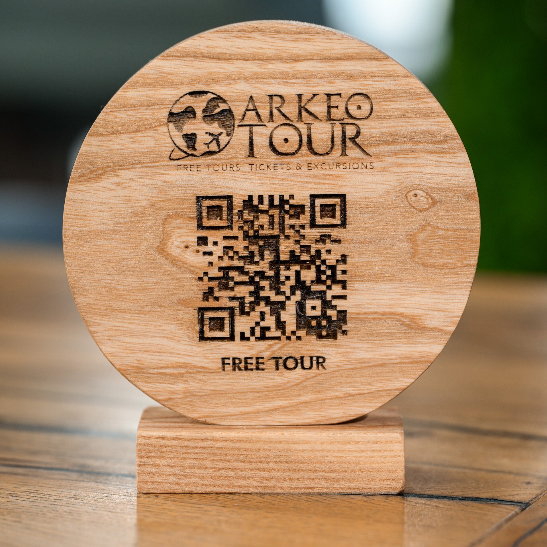 Oaken QR Code Sign, Payment Sign, QR Code Menu Stand, Scan to Pay Sign ...