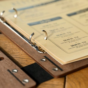 Menu Folio With Ring Binder, Menu Holder With Logo, Menu Folder for ...