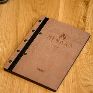 Restaurant Menu Folder With Personalization, Menu Holder With Engraving ...