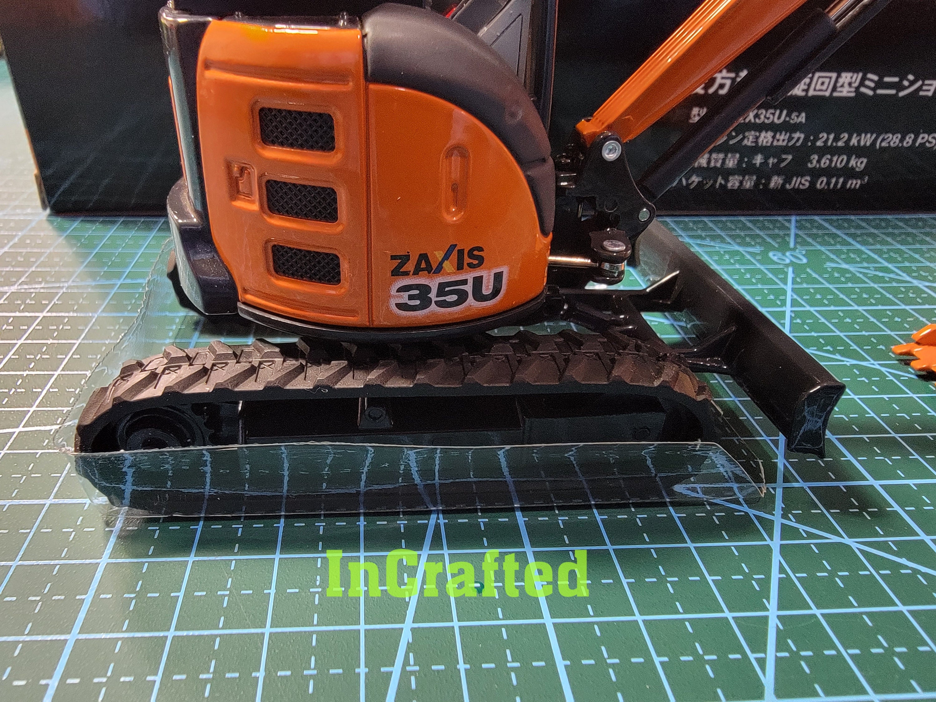 Mini-pelle compacte Hitachi Zaxis 35U 1/30e modèle moulé sous pression ...
