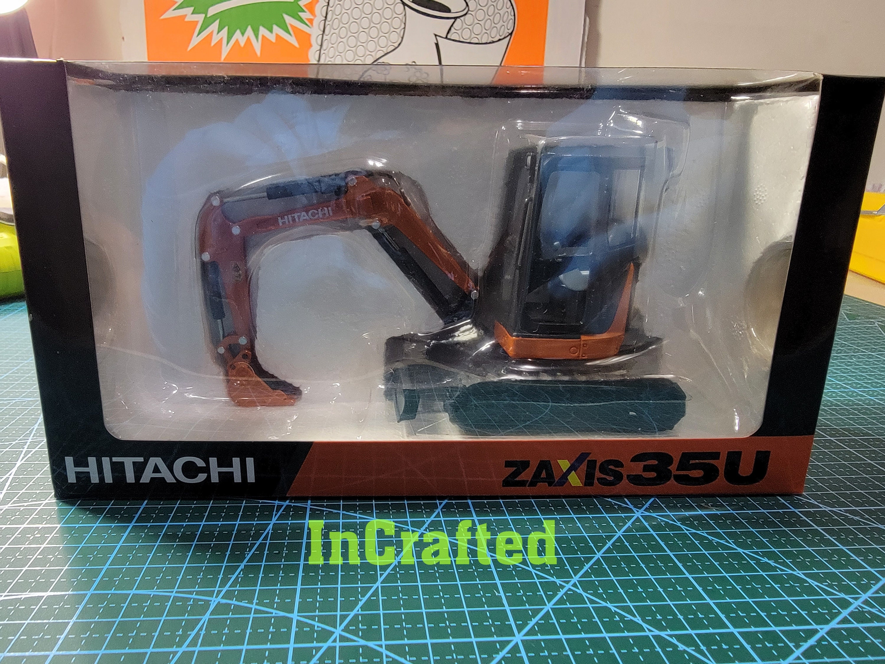Mini-pelle compacte Hitachi Zaxis 35U 1/30e modèle moulé sous pression ...