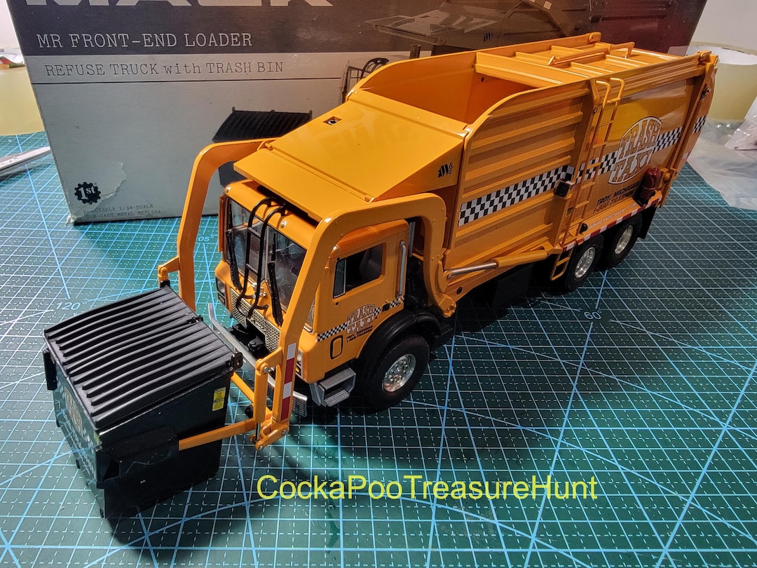 First Gear 1/34 Mack MR Front-end Loader Refuse Truck W/ Bin - Trash ...