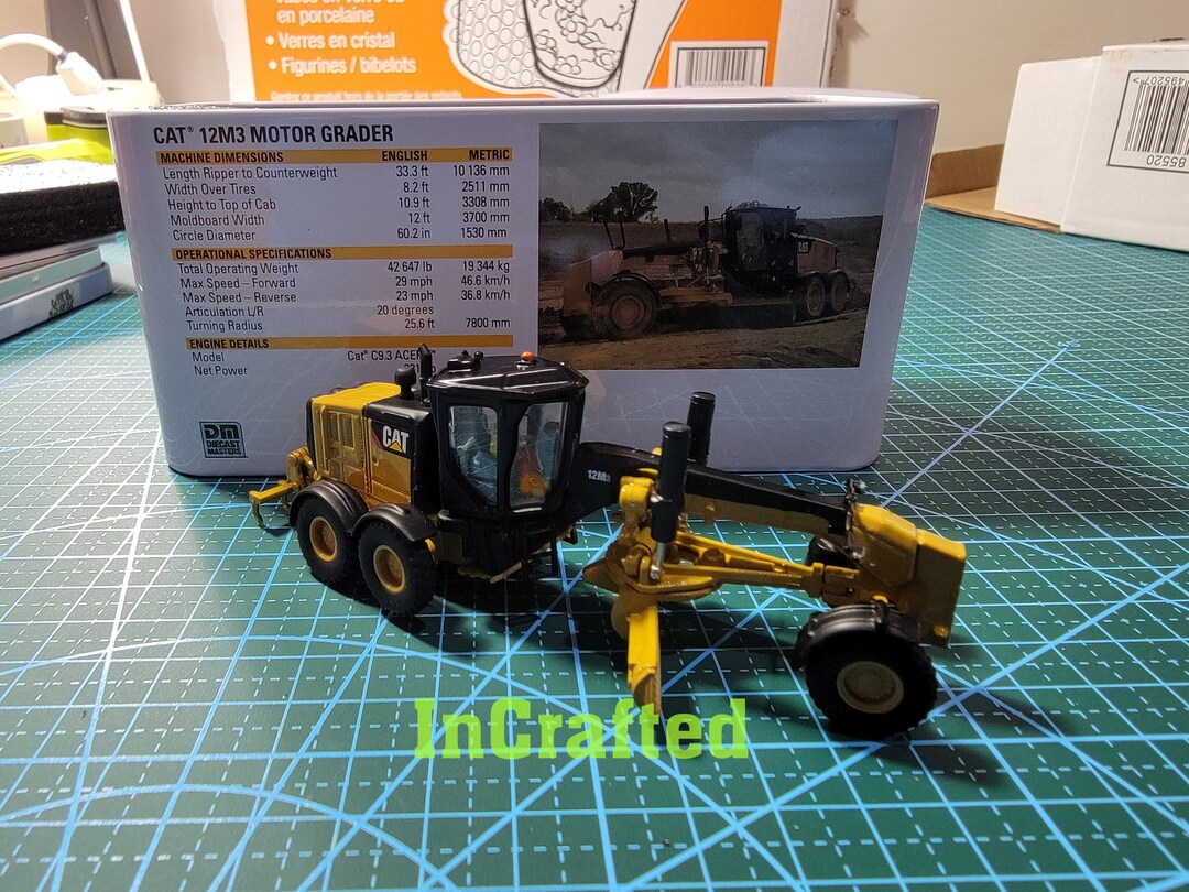 Caterpillar Cat 12M3 Motor Grader 1/87 Ho Scale Die-cast Model New ...