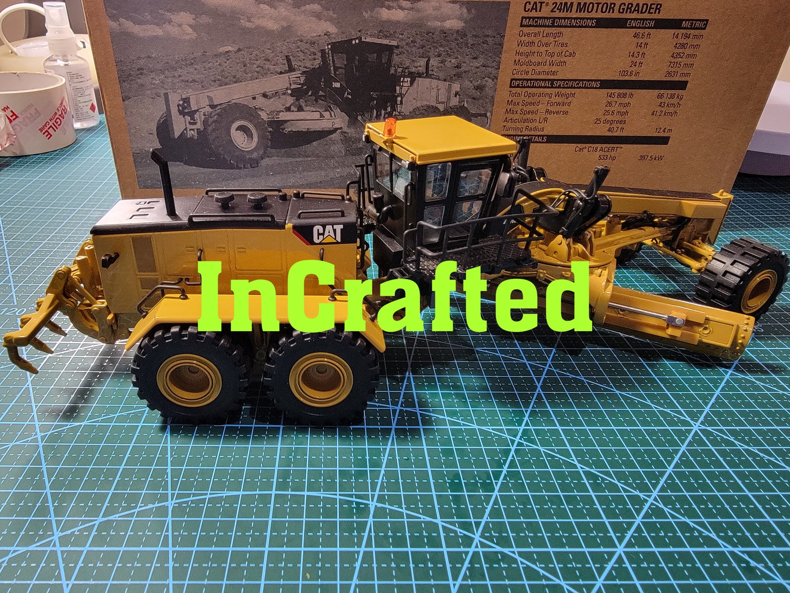 Caterpillar Cat 24M Motor Grader 1/50 Scale Model by Diecast Masters ...