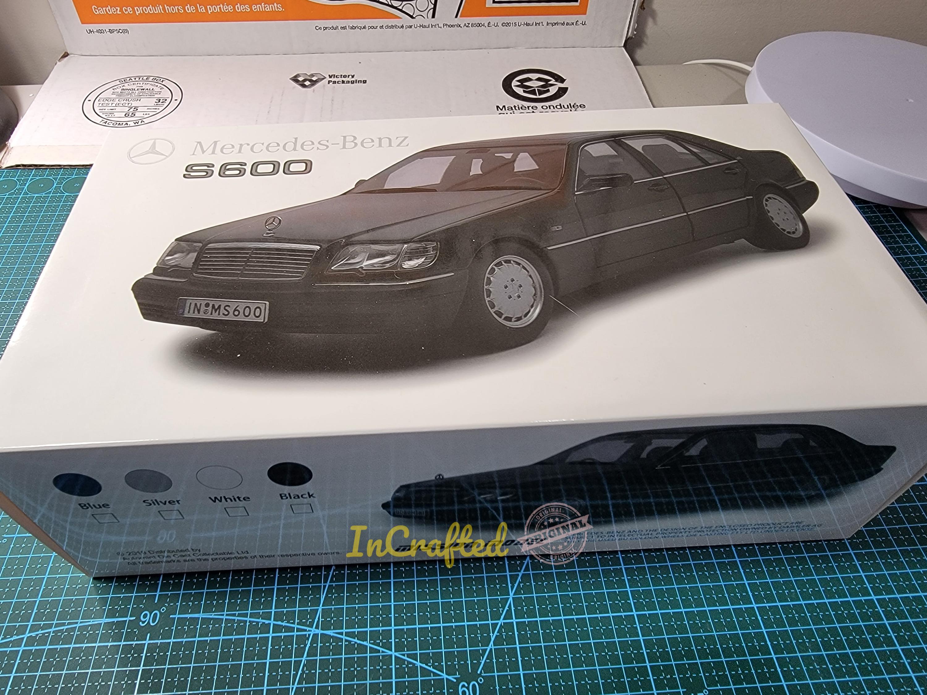 1:18 Scale Mercedes-benz S600 V12 W140 1990 Diecast Model Car Decoration Black - Etsy