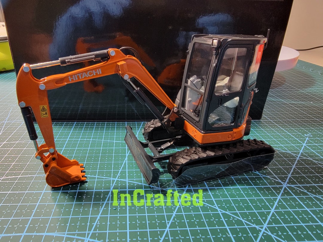 Hitachi Zaxis 35U Compact Mini Excavator 1/30 Die-cast Model New in ...