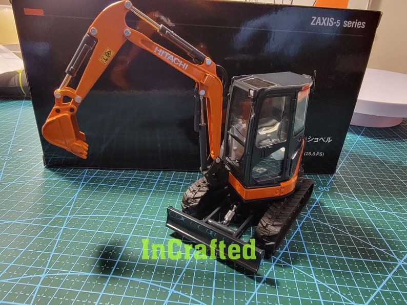 Mini-pelle compacte Hitachi Zaxis 35U 1/30e modèle moulé sous pression ...
