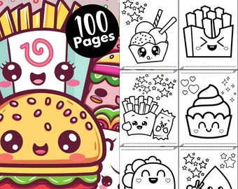 100 Summer Kawaii Coloring Book Pages, Cute Coloring Pages, Anime ...