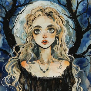 Digital Tim Burton Style Custom Portraits, Custom Halloween Portrait ...