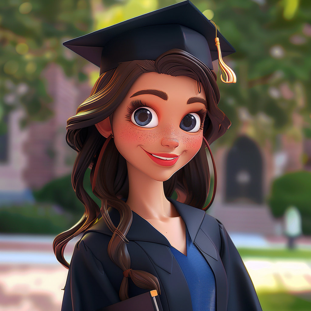 Custom Graduation Cartoon Portrait, Graduation Portrait, Graduation ...