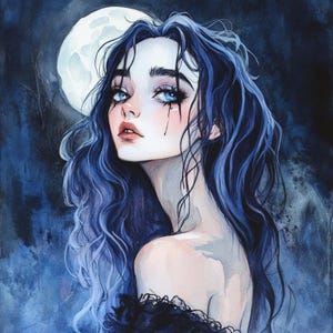 Digital Tim Burton Style Custom Portraits, Custom Halloween Portrait ...