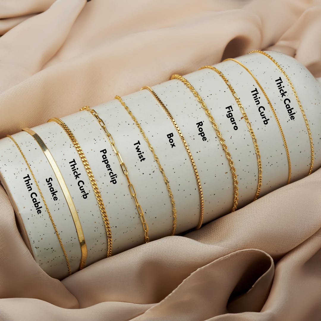 Everyday Gold Chain Necklace 14k, Thin Chain Necklace for Women ...