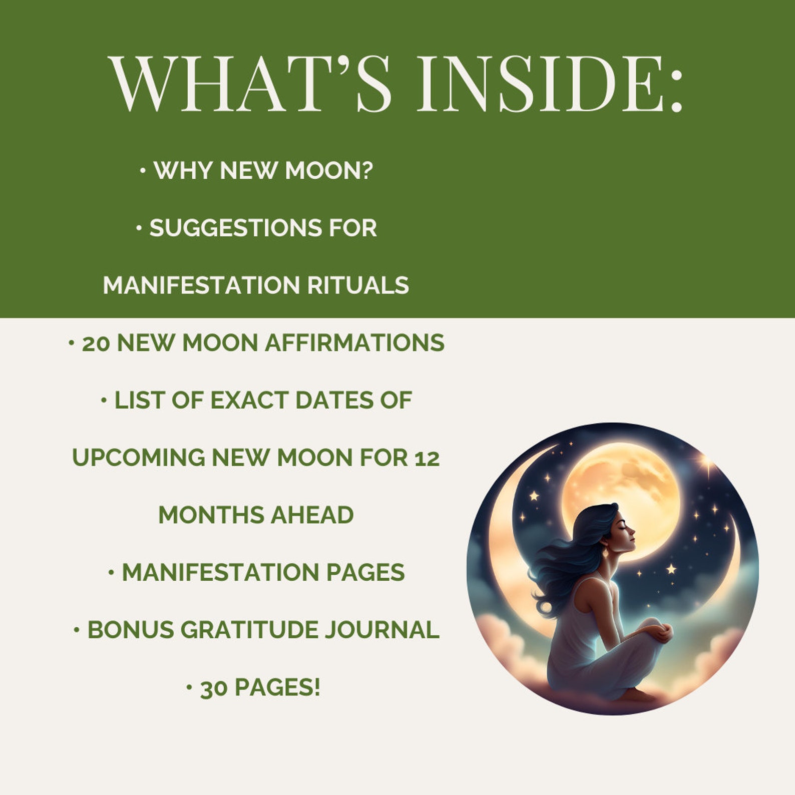 New Moon Ritual, Manifesting With the New Moon, Intention Setting, New ...