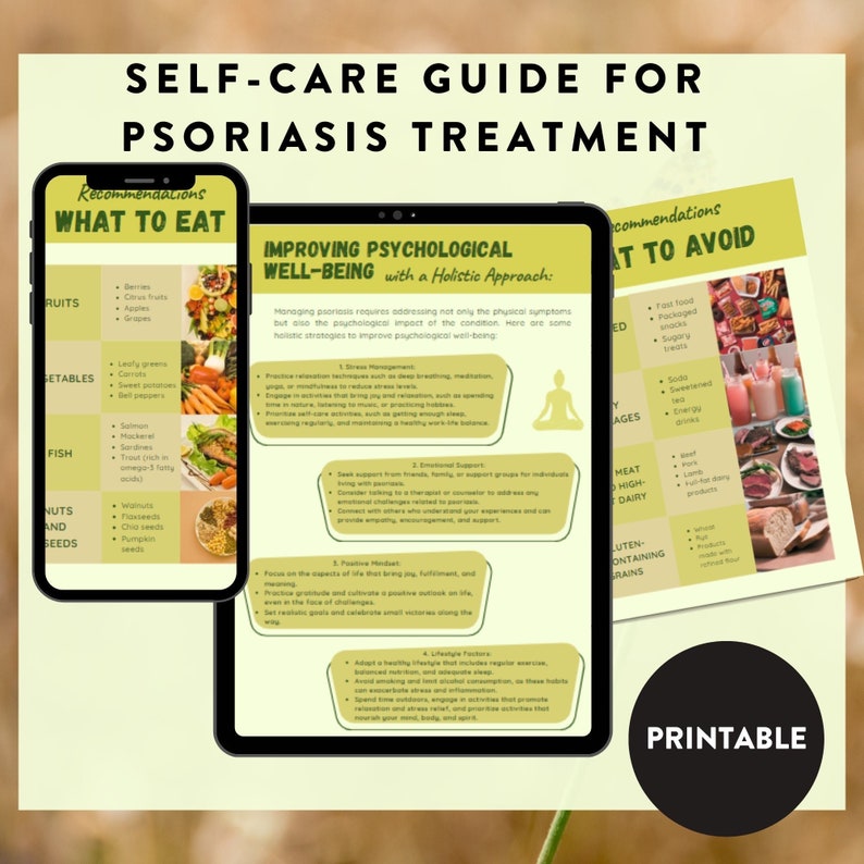 The Ultimate Self-care Guide for Psoriasis Treatment, Self Care Journal, Self Care Planner ...