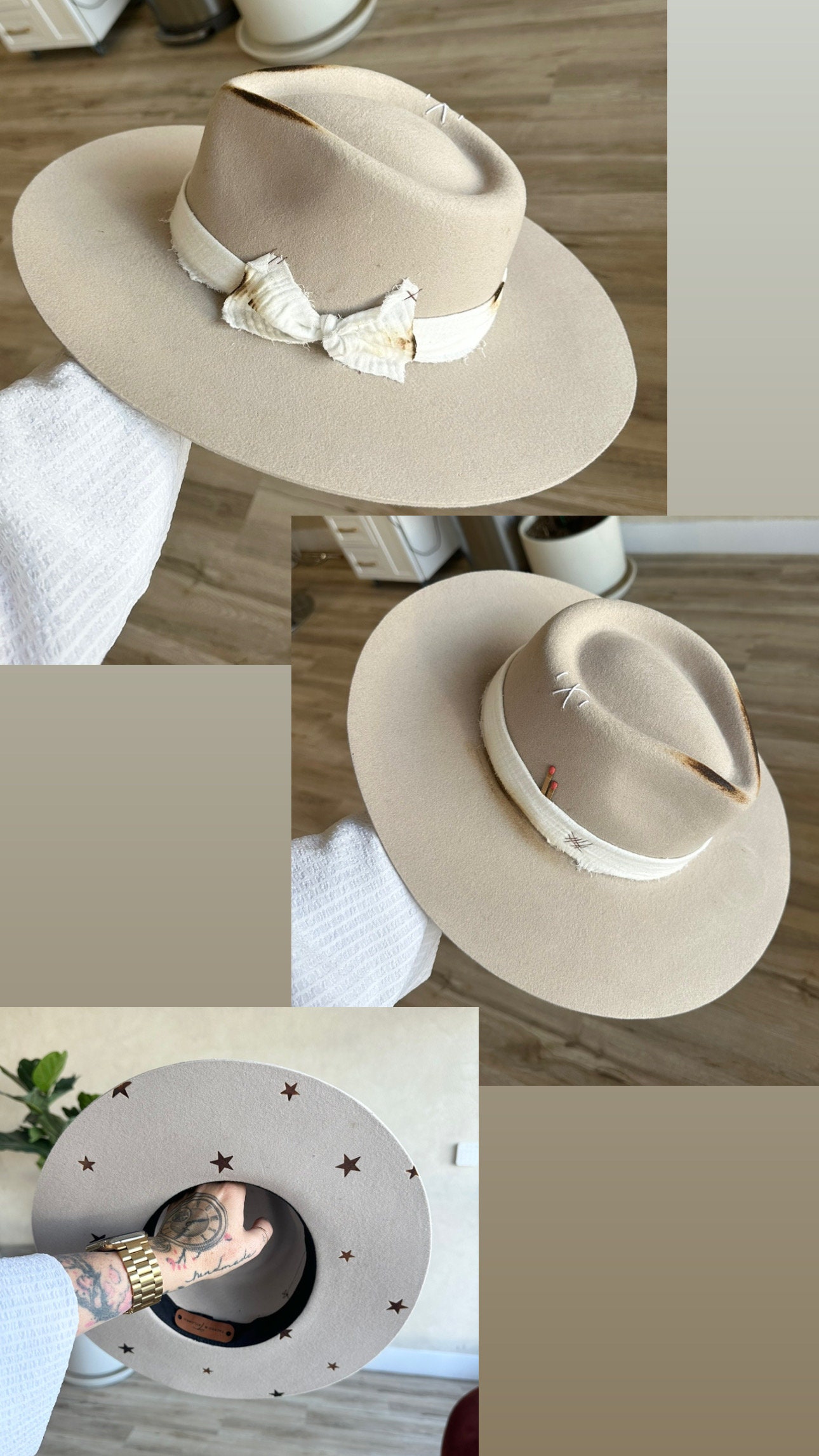 Handmade Custom Wide Brim Hats / Cowboy Hats / Cowgirl Hats - Etsy