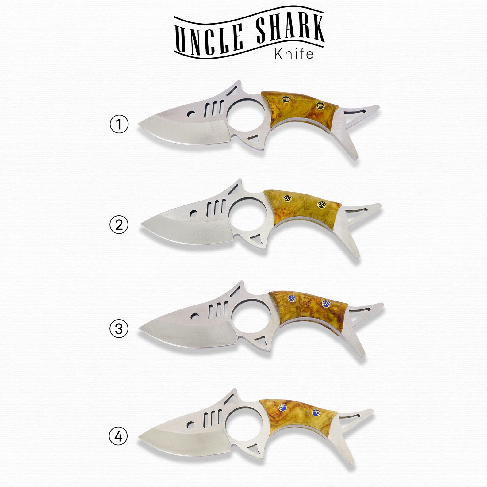 UNCLE SHARK KNIFE - Limited Edition / Amboyna - Etsy