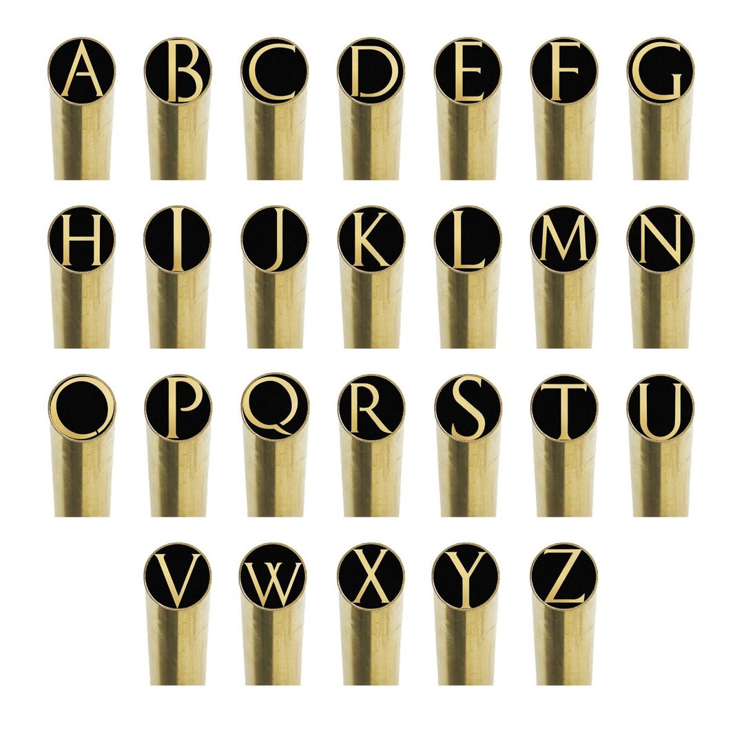ALPHABET - 1/4in - 5/16in - 3/8in - Mosaic Pin for Fixed Blade Knife ...