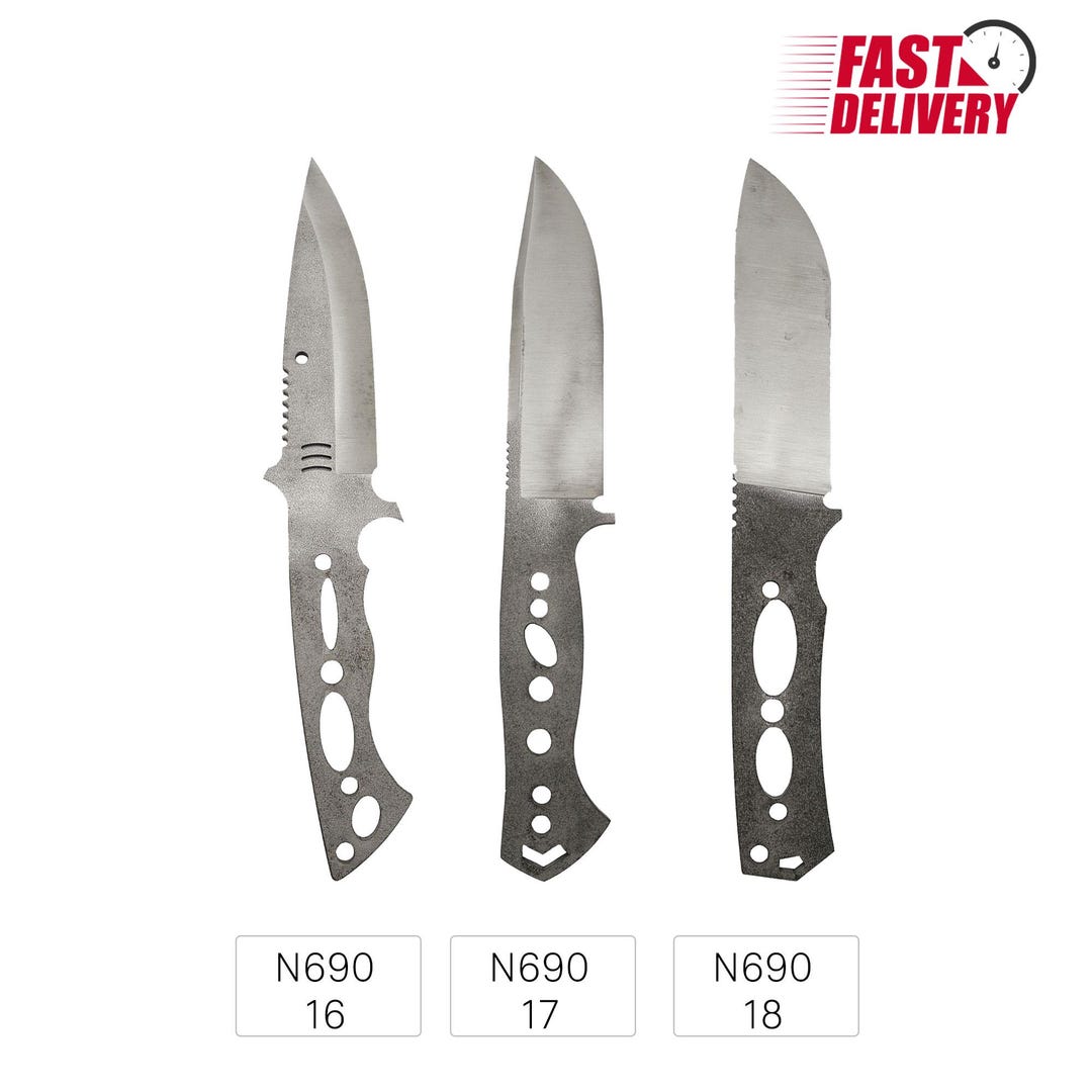 N690 Stainless Steel Knife Blade Blanks for Bushcraft, Hunting, Survival Knives - Etsy