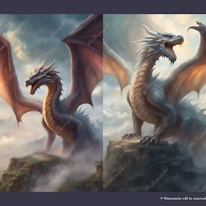 Fantasy Art Dragon Bundle 3, Dragon Wallpaper Printable Background for ...
