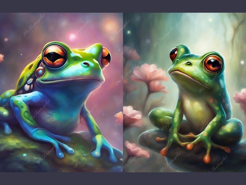 Fantasy Art Frog Bundle 4, Frog Wallpaper Printable Background for ...