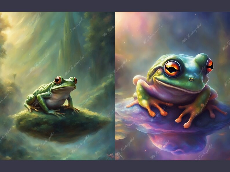Fantasy Art Frog Bundle 4, Frog Wallpaper Printable Background for ...