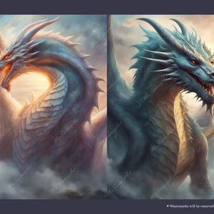 Fantasy Art Dragon Bundle 3, Dragon Wallpaper Printable Background for ...