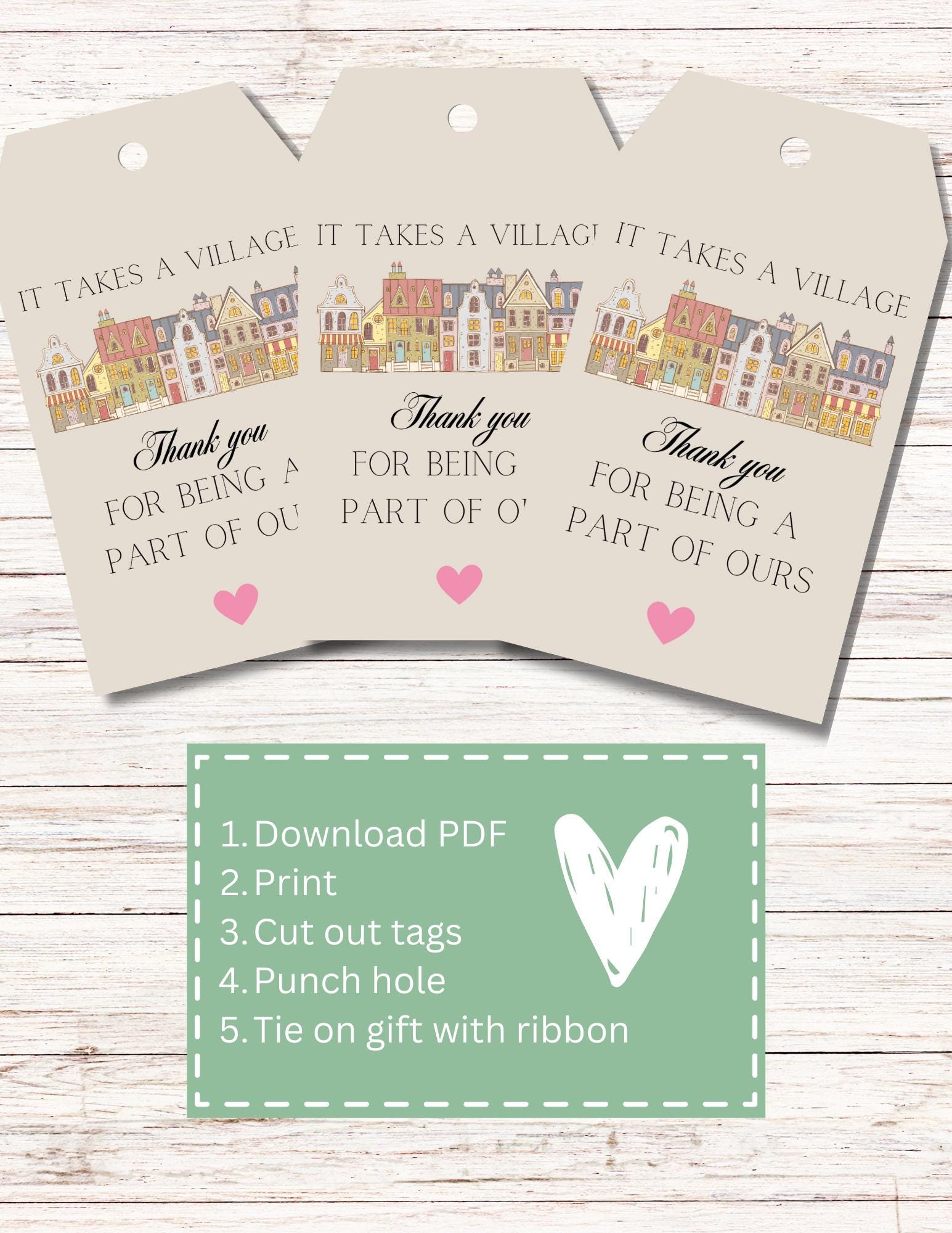 Gift Tag, Nanny Gift Tag, Thank You Gift Tag, Appreciation Gift ...