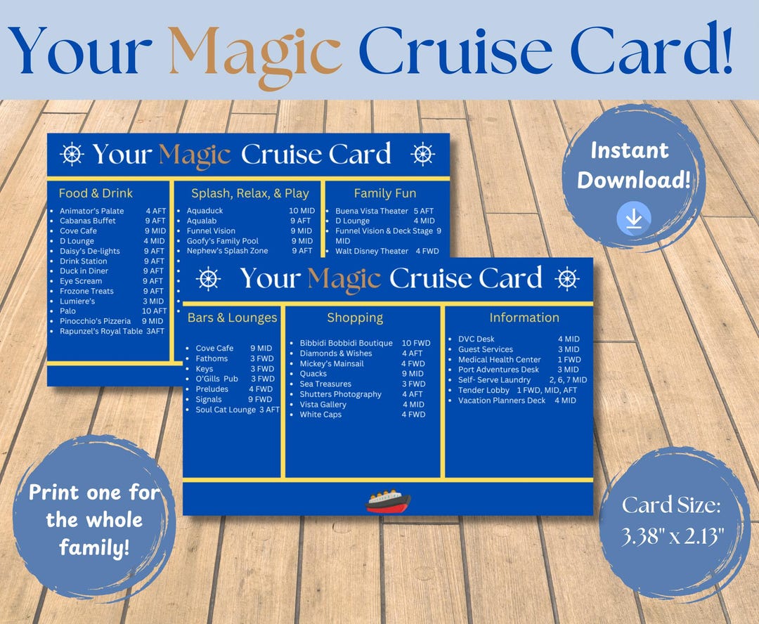 Cruise Line Deck Cards | Magic | Fish Extender Gift | Cruise Fish ...