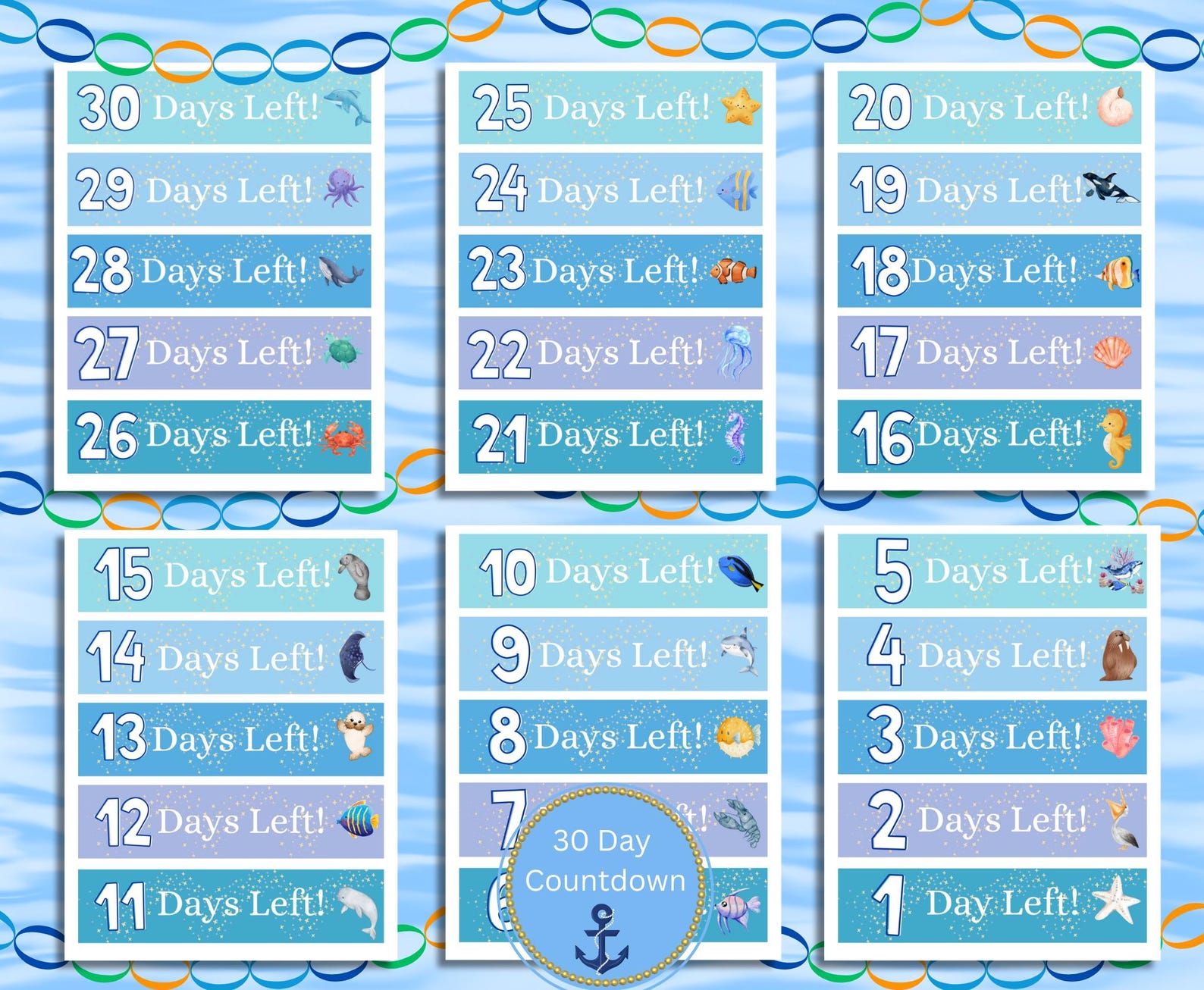 Cruise Vacation Paper Chain Countdown, Kids Cruise Activity, Spring ...