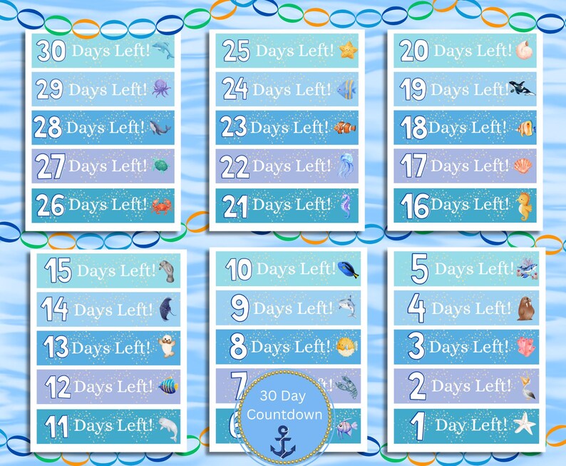 Cruise Vacation Paper Chain Countdown, Kids Cruise Activity, Spring ...