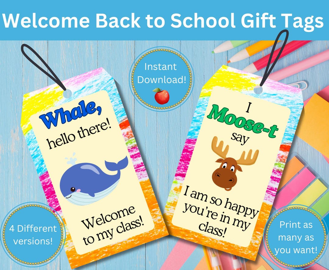 Welcome Back, Back to School, Bundle, Teacher Era, Student, Gift Tag ...