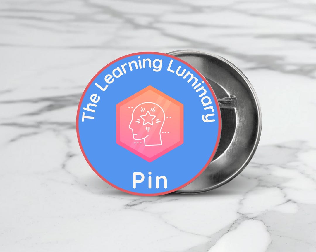 Award Pin Buttons, Employee Recognition Pin, the Learning Luminary Pin ...