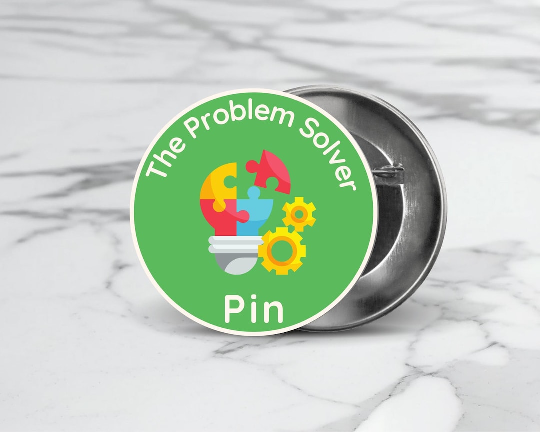 Award Pin Buttons, Employee Recognition Pin, the Problem Solver Pin ...