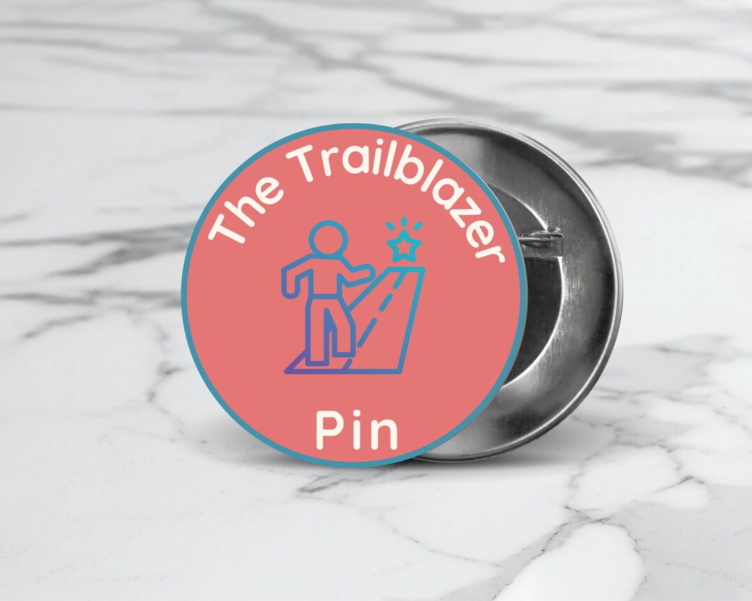Award Pin Buttons, Employee Recognition Pin, the Trailblazer Pin ...