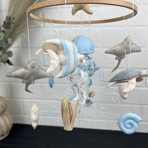 Ocean-themed Baby Mobile, Nautical Nursery Decor,hanging Cot Mobile ...