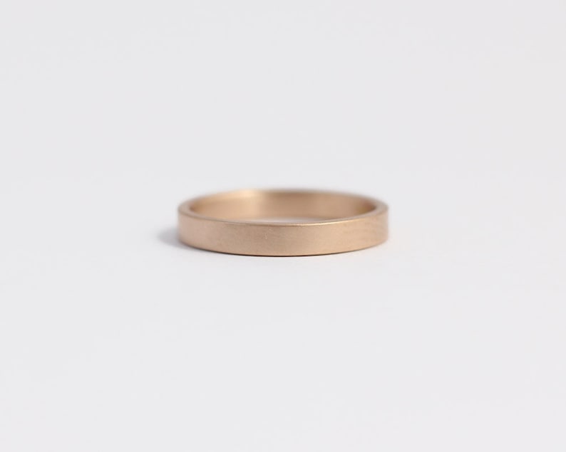 Wedding Band Engagement Ring Matte Gold Rose Gold Eco Friendly - Etsy
