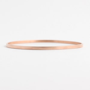 Simple Rose Gold Bangle. Luxury Gift for Her. Perfect Bride or ...