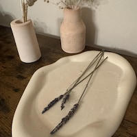 Minimalist White Plaster Catch-all Tray, Oval Decor - Etsy