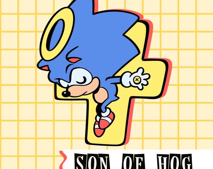 Son of Hog Sonic the Hedgehog Crucified Enamel Pin - Etsy