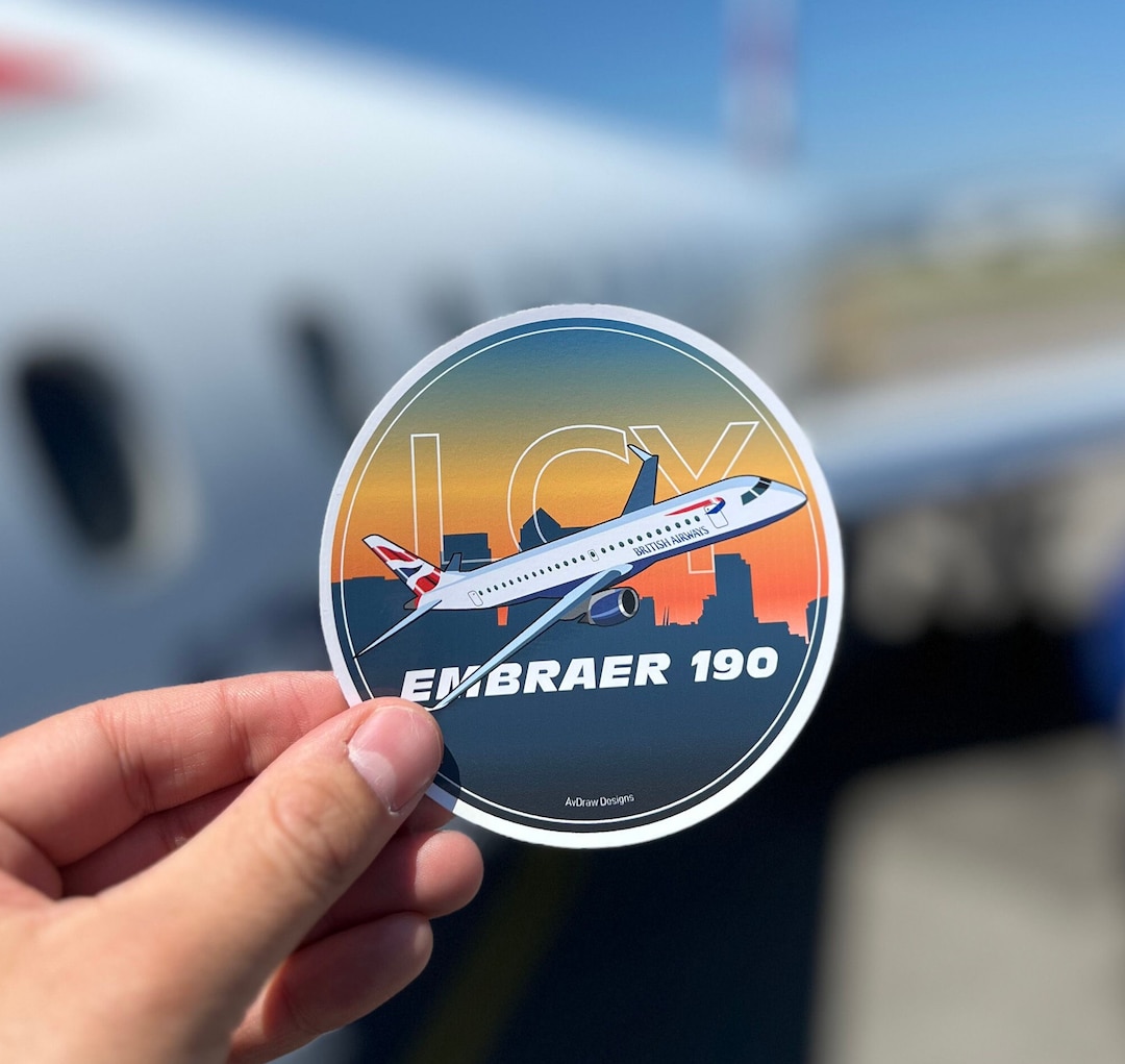 British Airways Embraer 190 Vinyl Rounded Sticker (10cm) - Etsy