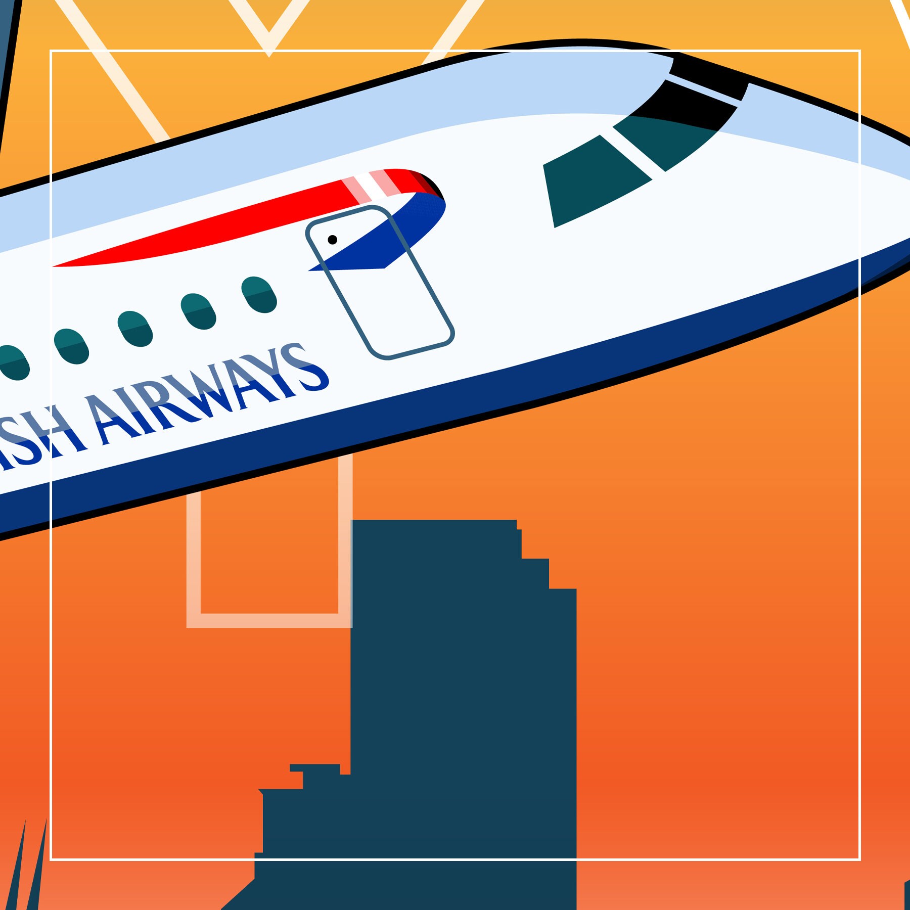 British Airways Embraer 190 Vinyl Rounded Sticker (10cm) - Etsy