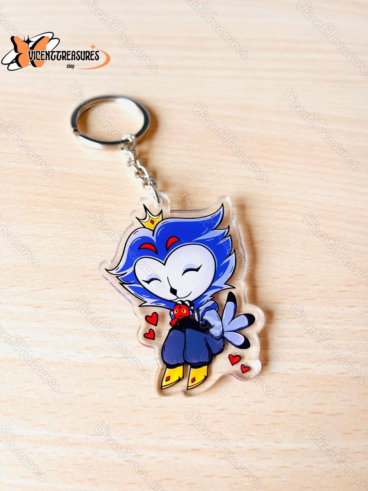 Stolas Hazbin Hotel Keychain, Stolas Keychain, Stolas Keyring, Hazbin ...