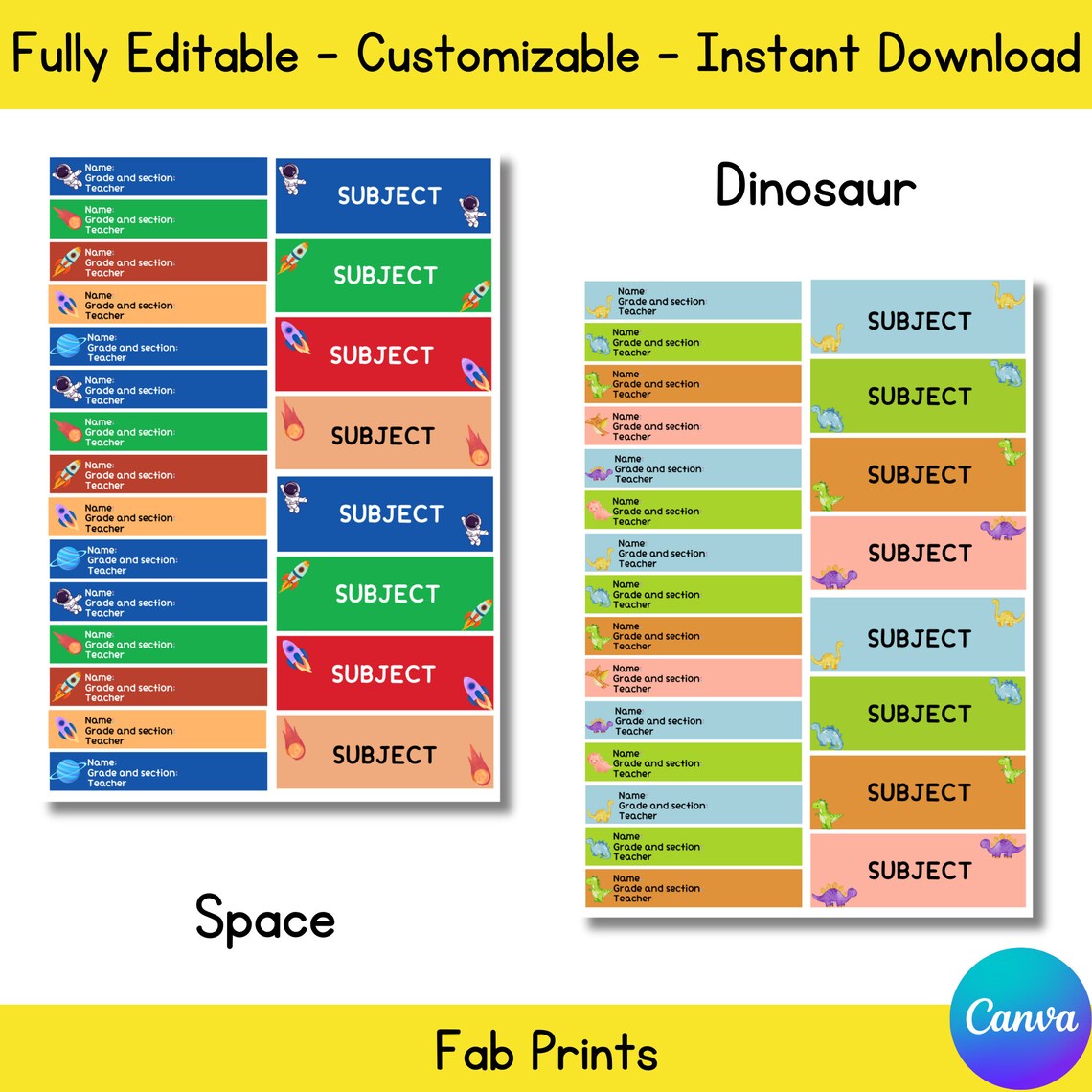 Name Stickers for School Kids Daycare Notebook Labels Personalized ...