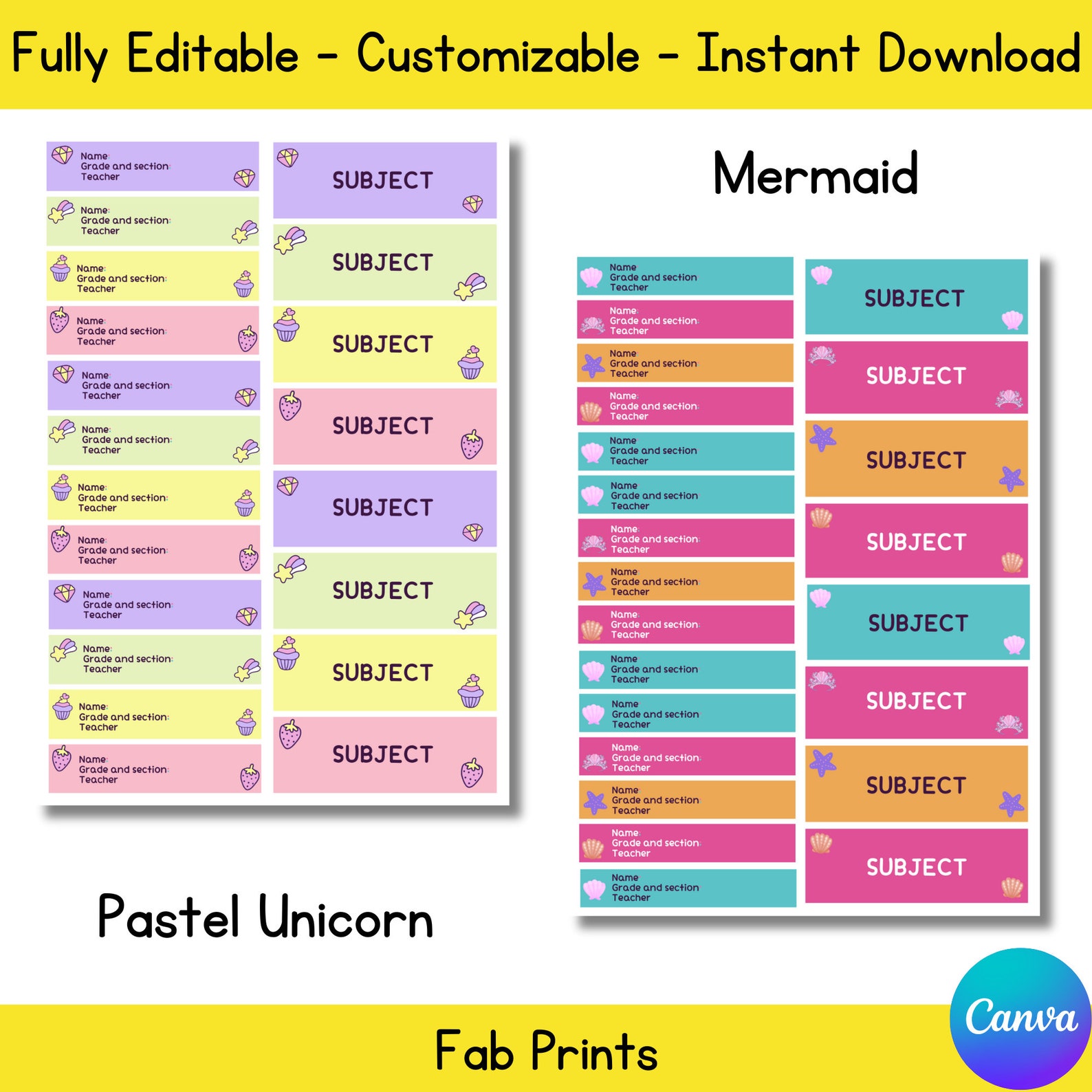 Name Stickers for School Kids Daycare Notebook Labels Personalized ...