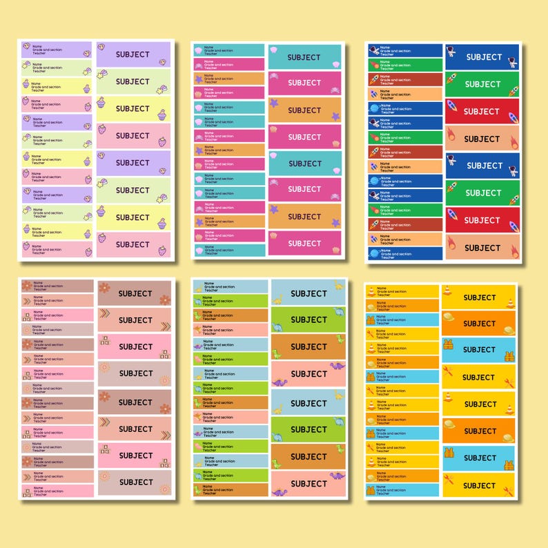 Name Stickers for School Kids Daycare Notebook Labels Personalized ...